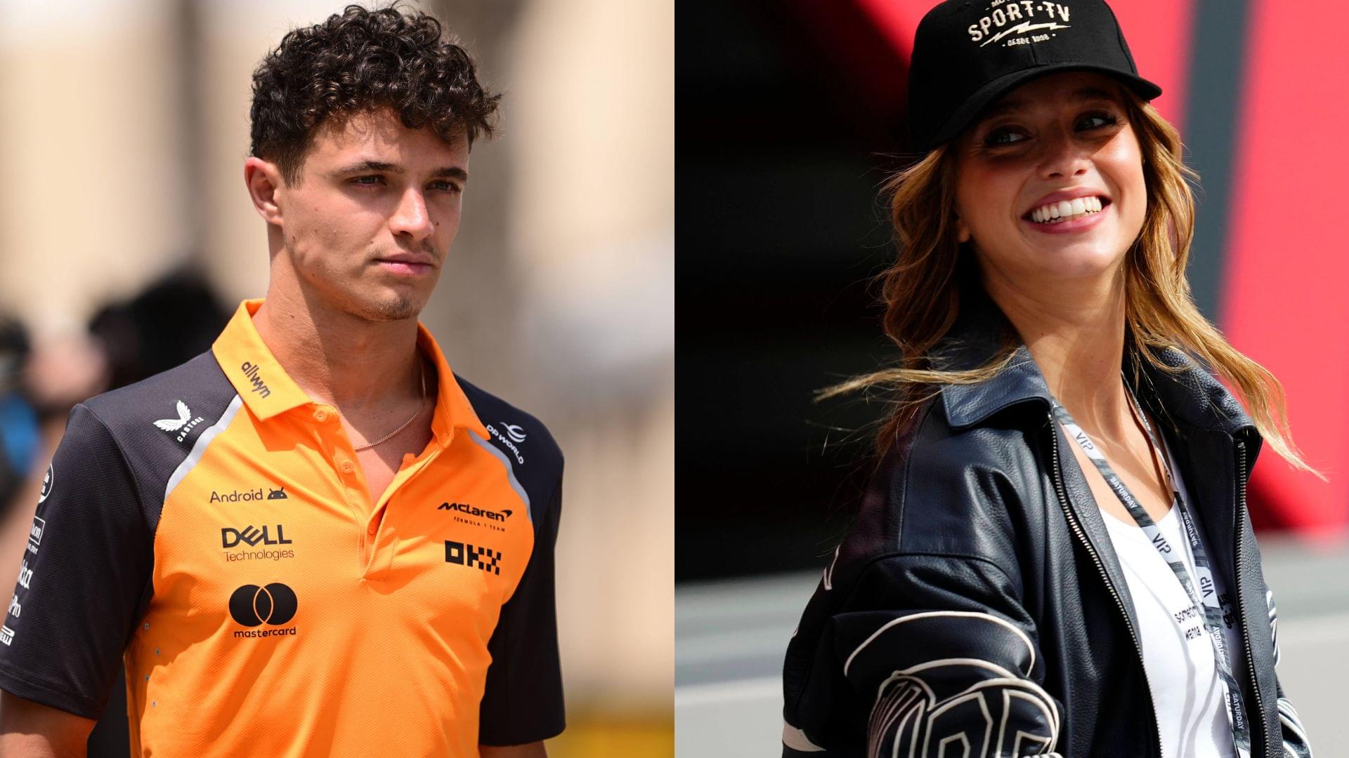 Lando Norris Dropping a Comment on Magui Corceiro’s Post in the Middle ...