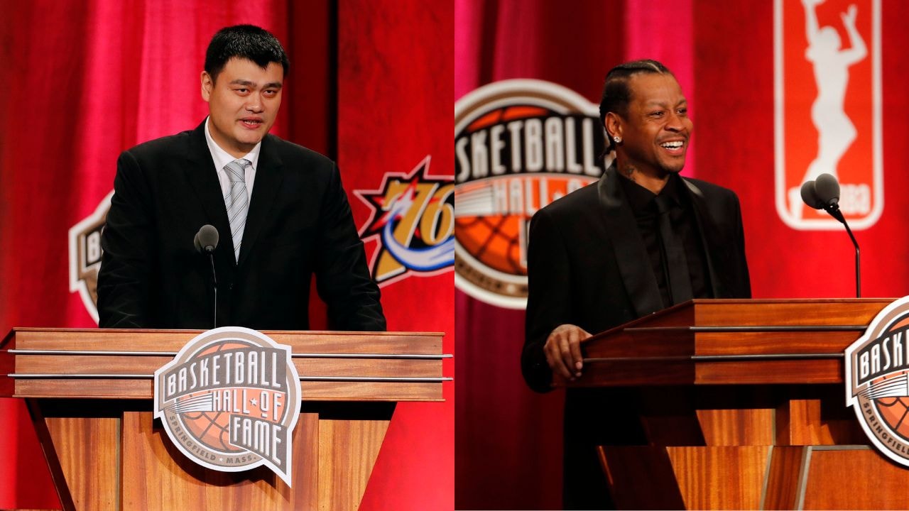 Yao Ming Teased Allen Iverson by Bringing Up Iconic Statement During Hall of Fame Induction ...